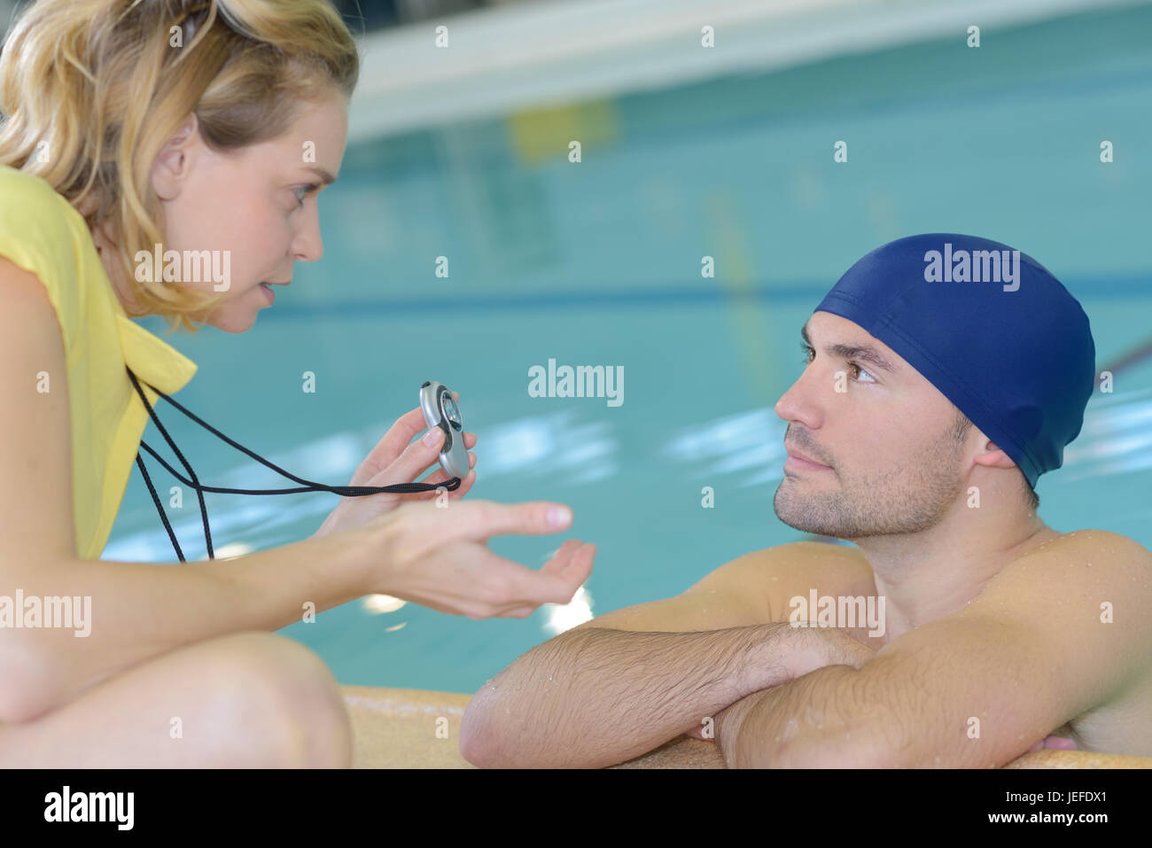 more training for the swimmer Stock Photo - Alamy