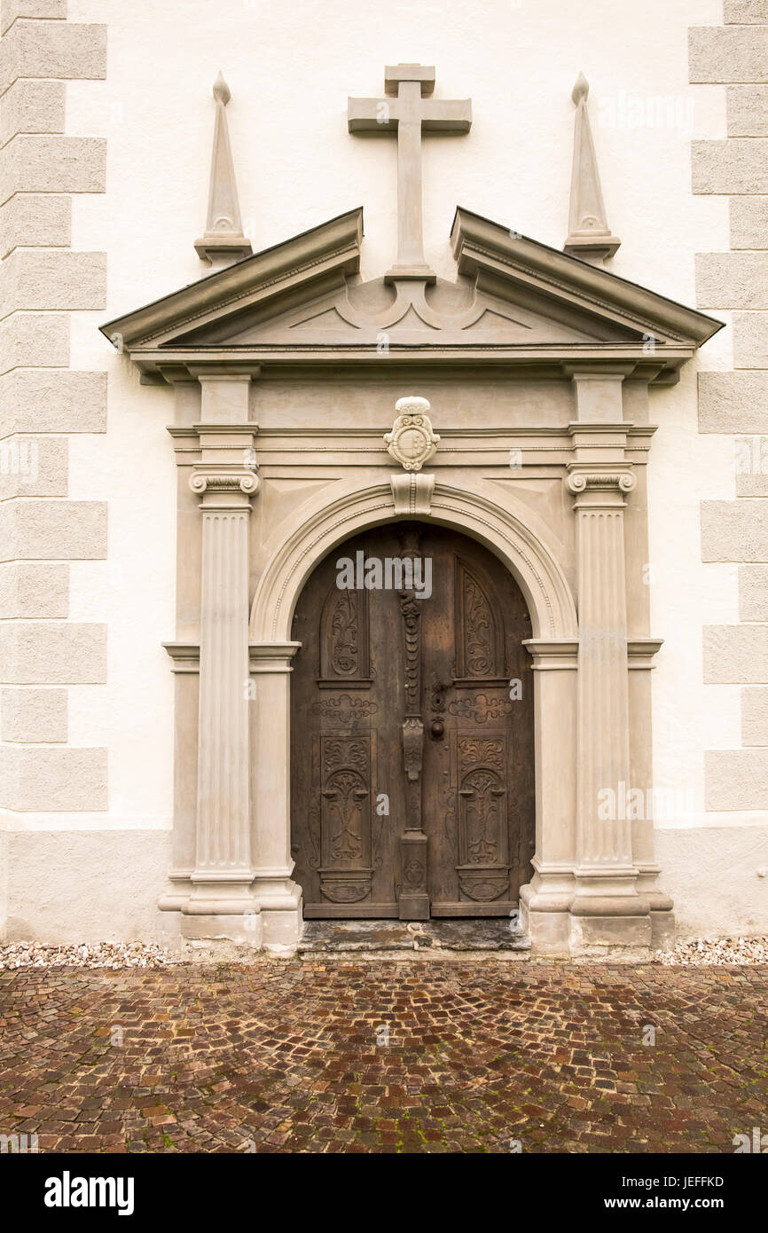 Doorway to Seekirchl chapel in Seefeld, Tyrol, Austria Stock Photo - Alamy