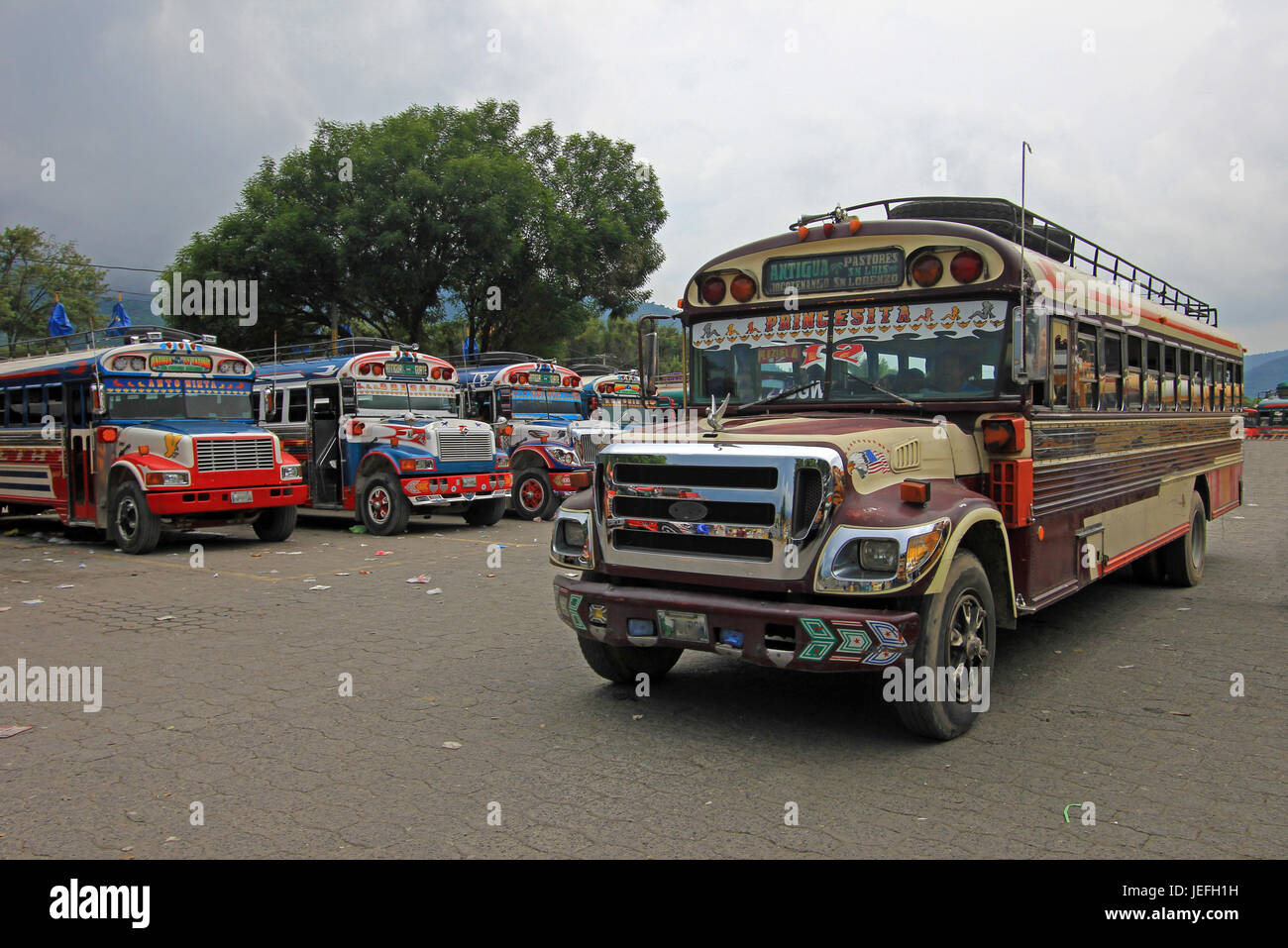 Typical guatemalan chicken bus in hi-res stock photography and images ...