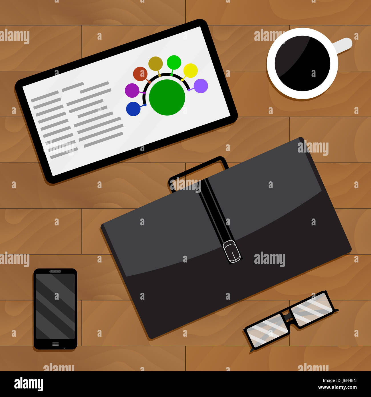 Top view of business activity vector. Active business lifestyle, vector ...