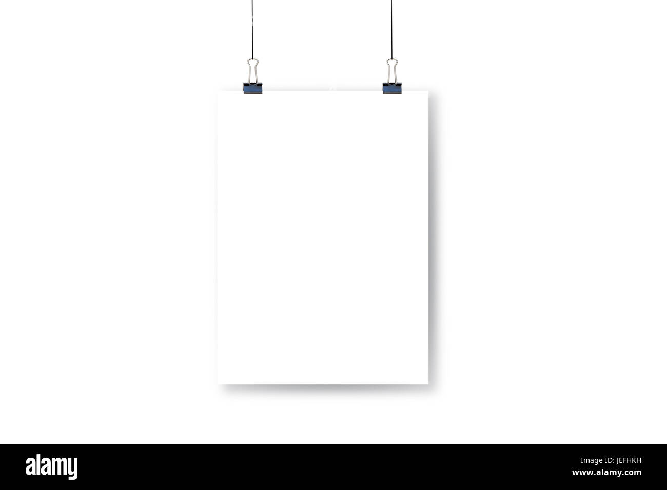 Empty poster on a clip with copy space Stock Photo - Alamy