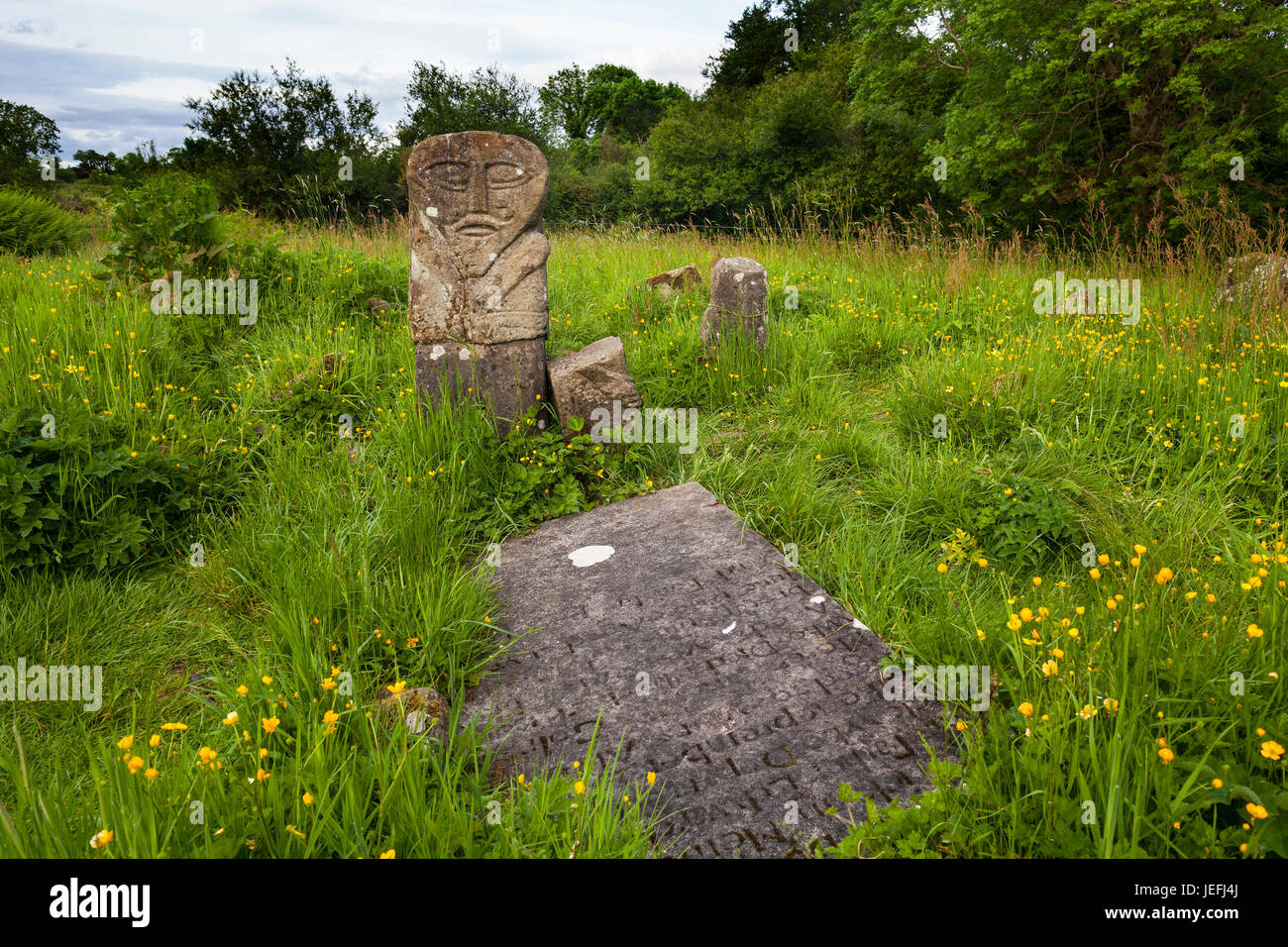 The front of the Boa Island bilateral figure, regarded as one of the ...