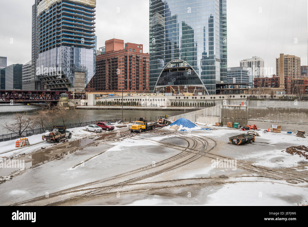 Construction at Wolf Point Stock Photo - Alamy