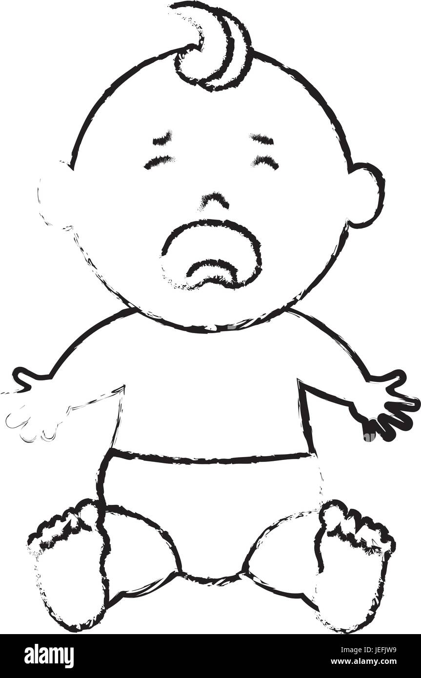 Baby clothes crying icon vector illustration design draw Stock Vector ...