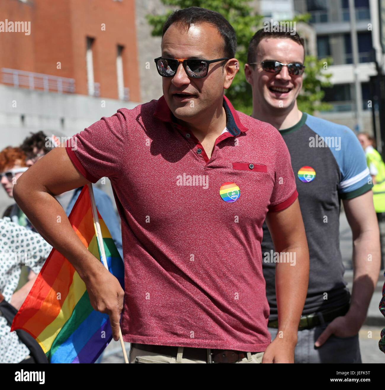 Taoiseach Leo Varadkar and his partner Matthew Barrett attending the ...