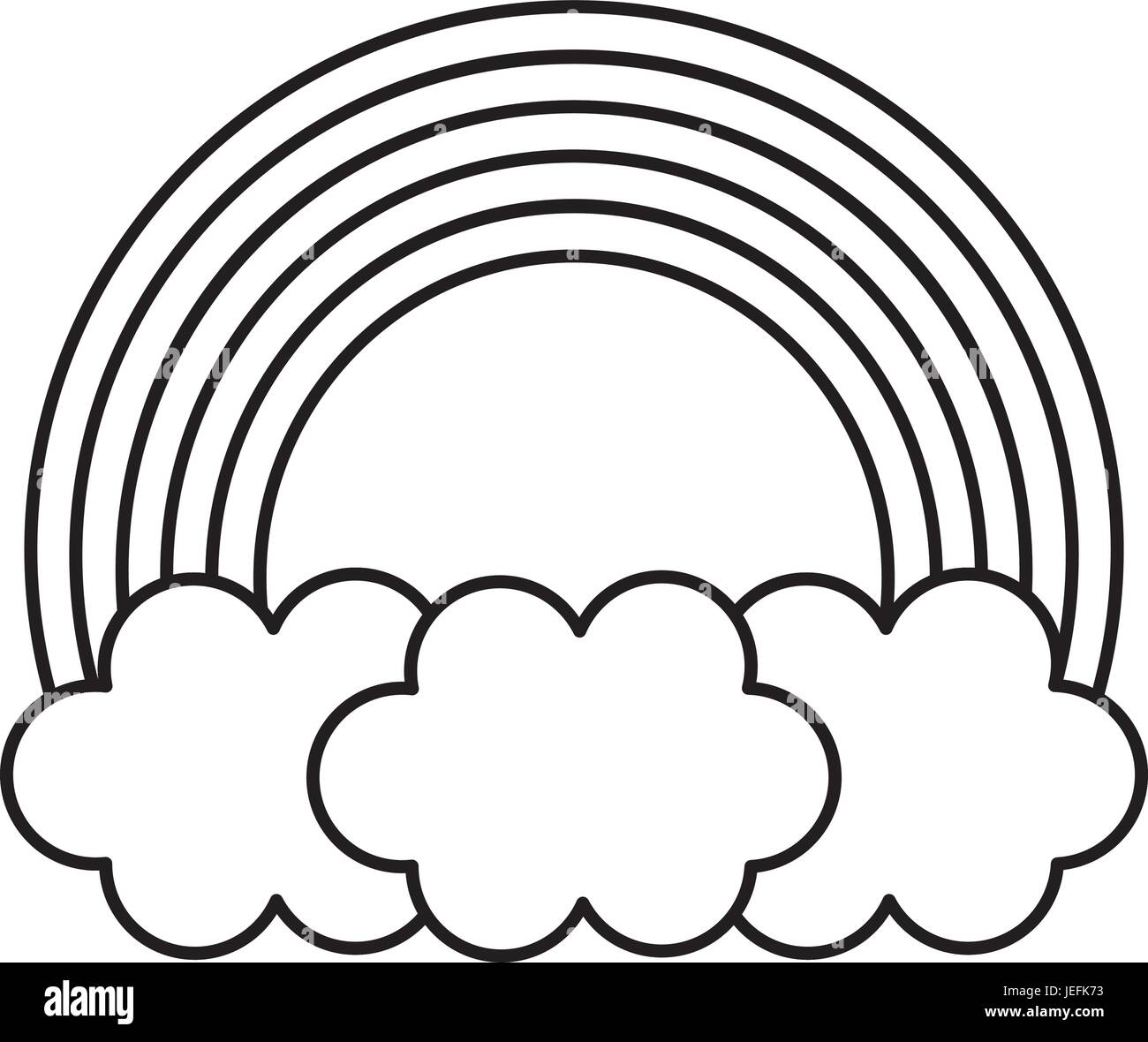 Rainbow sky isolated icon vector illustration design draw Stock Vector ...