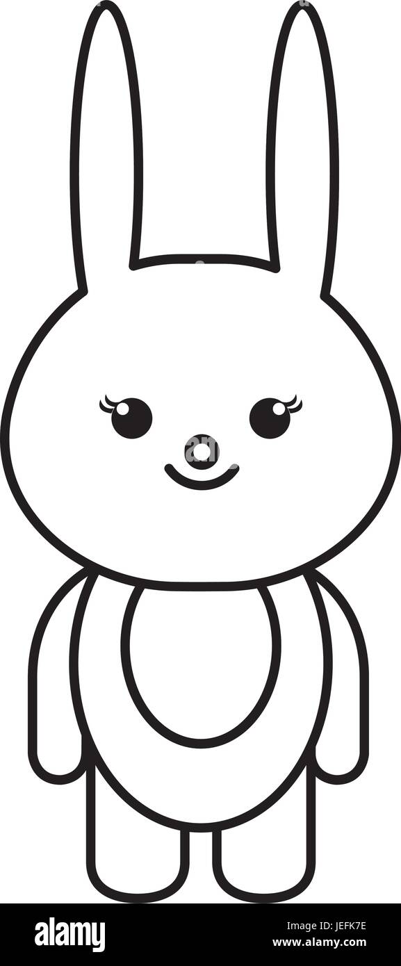 Stuffed animal rabbit icon vector illustration design draw Stock Vector ...