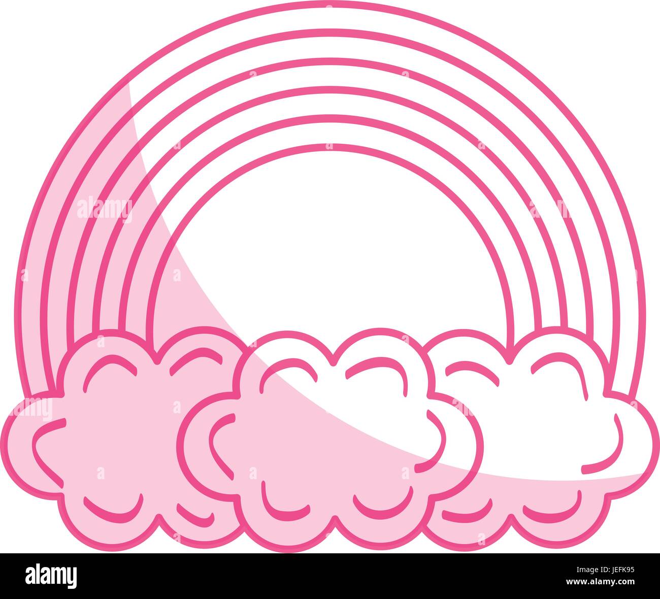 Rainbow sky isolated icon vector illustration design shadow Stock ...