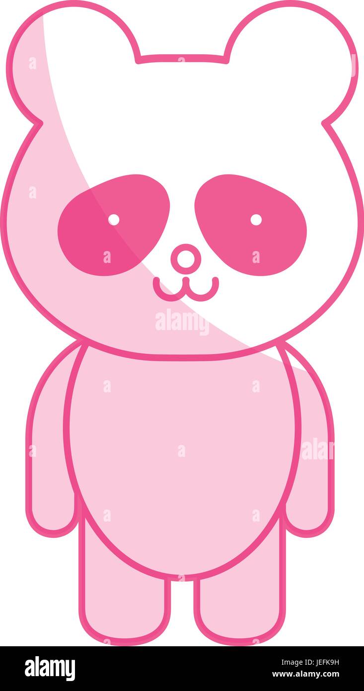 Stuffed animal panda icon vector illustration design shadow Stock ...