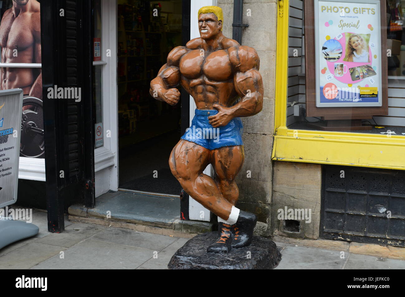 Muscle man dummy Northampton Stock Photo - Alamy