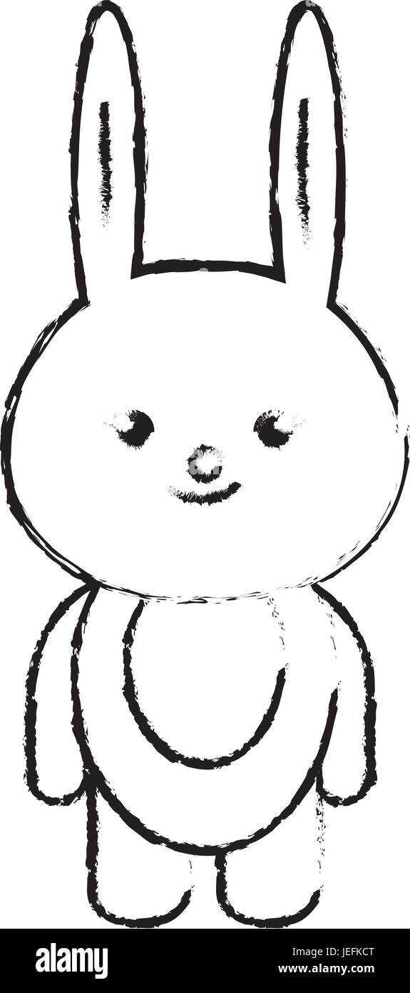 Stuffed animal rabbit icon vector illustration design draw Stock Vector ...