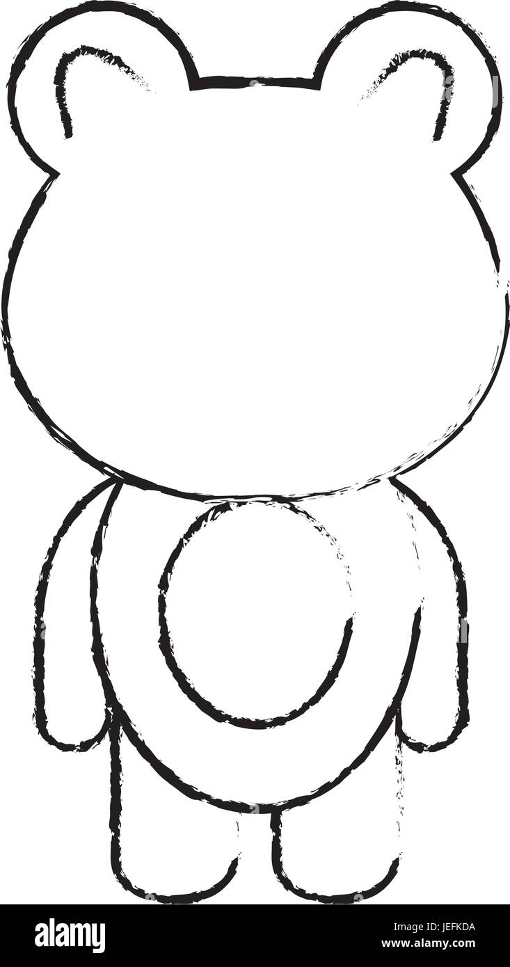 Stuffed animal monkey icon vector illsutration design draw Stock Vector ...