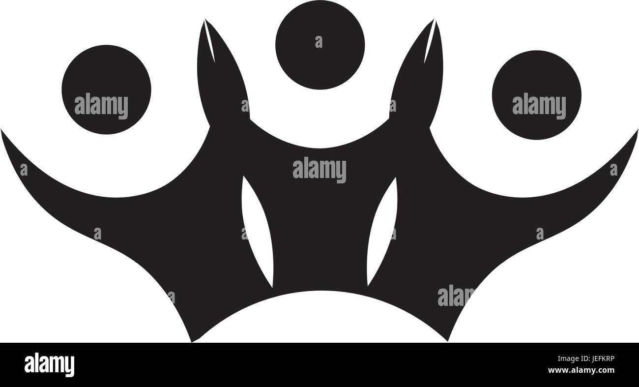 teamwork symbol silhouette icon vector illustration design Stock Vector ...