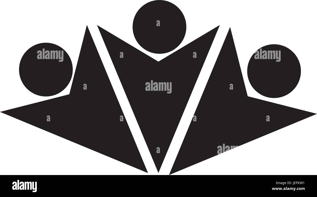 teamwork symbol silhouette icon vector illustration design Stock Vector ...