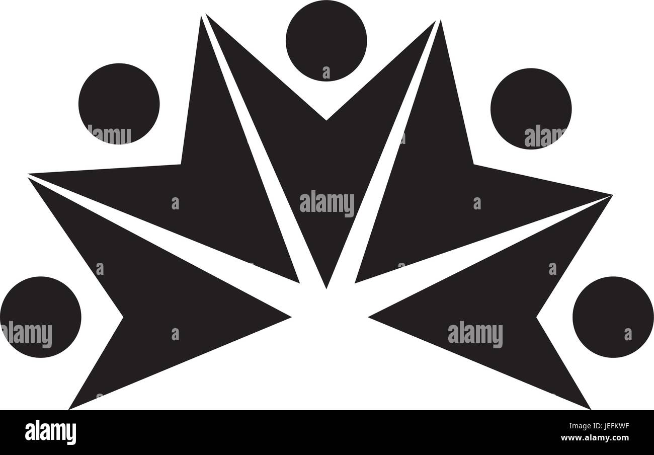 teamwork symbol silhouette icon vector illustration design Stock Vector ...