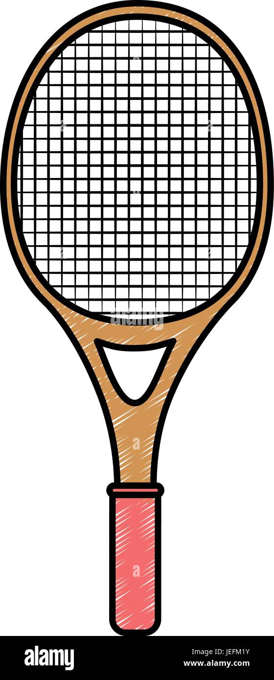 tennis racket icon over white background colorful design vector ...