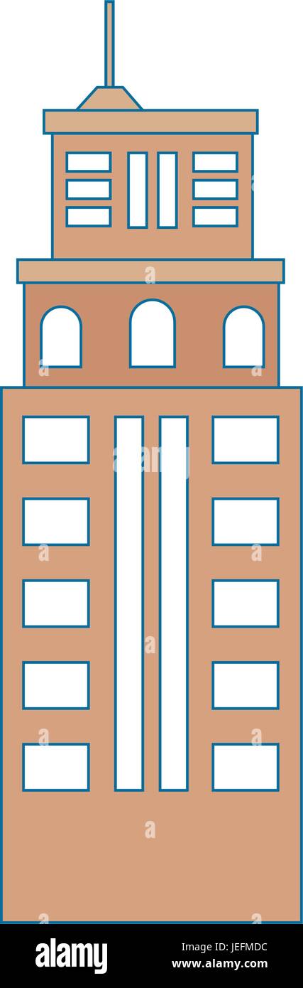 city building icon over white background vector illustration Stock ...