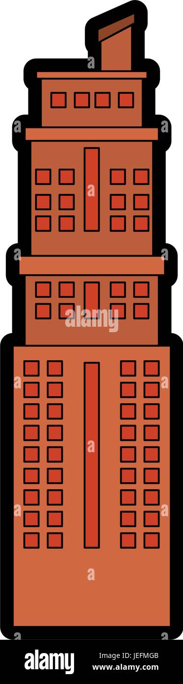 city building icon over white background vector illustration Stock ...
