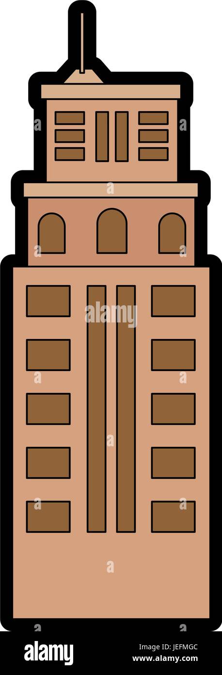 city building icon over white background vector illustration Stock ...