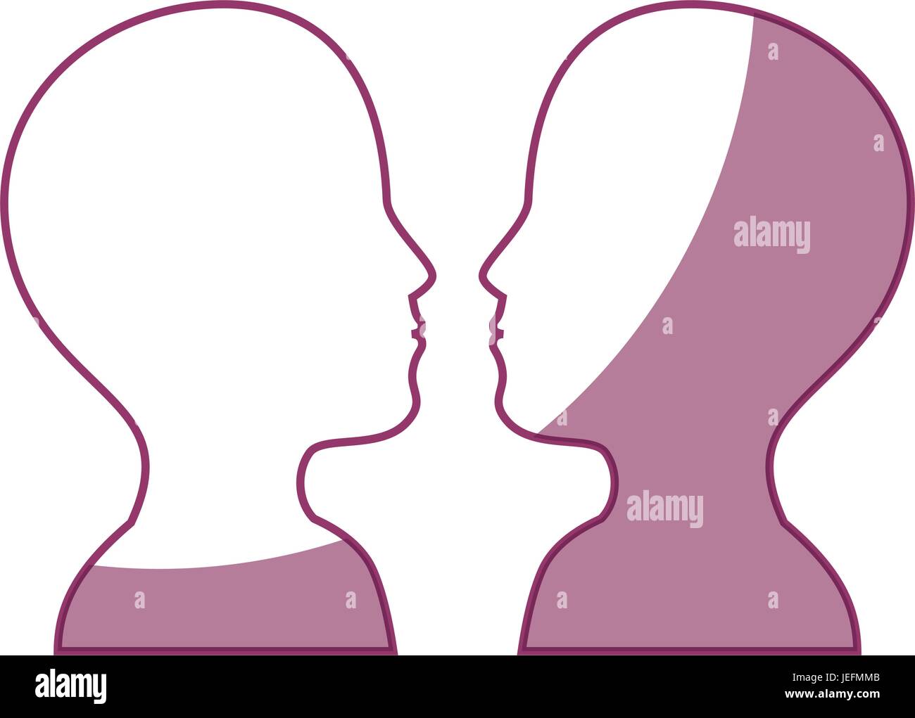 human heads icon over white background vector illustration Stock Vector ...