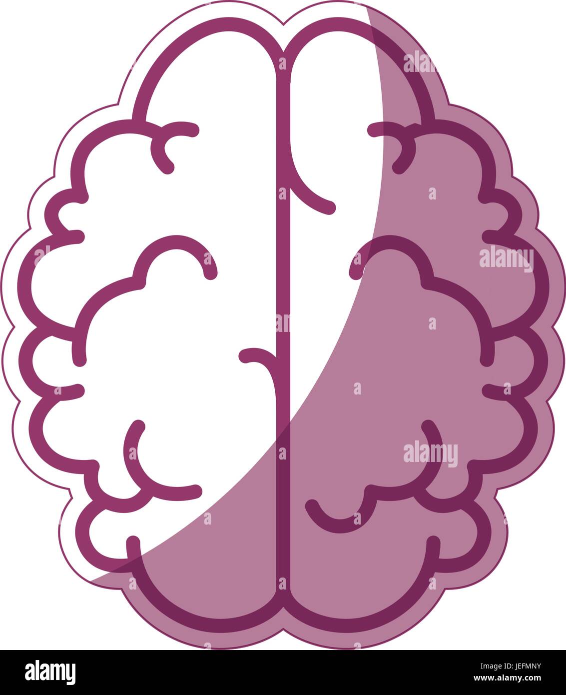 Brain icon over white background vector illustration Stock Vector Image ...