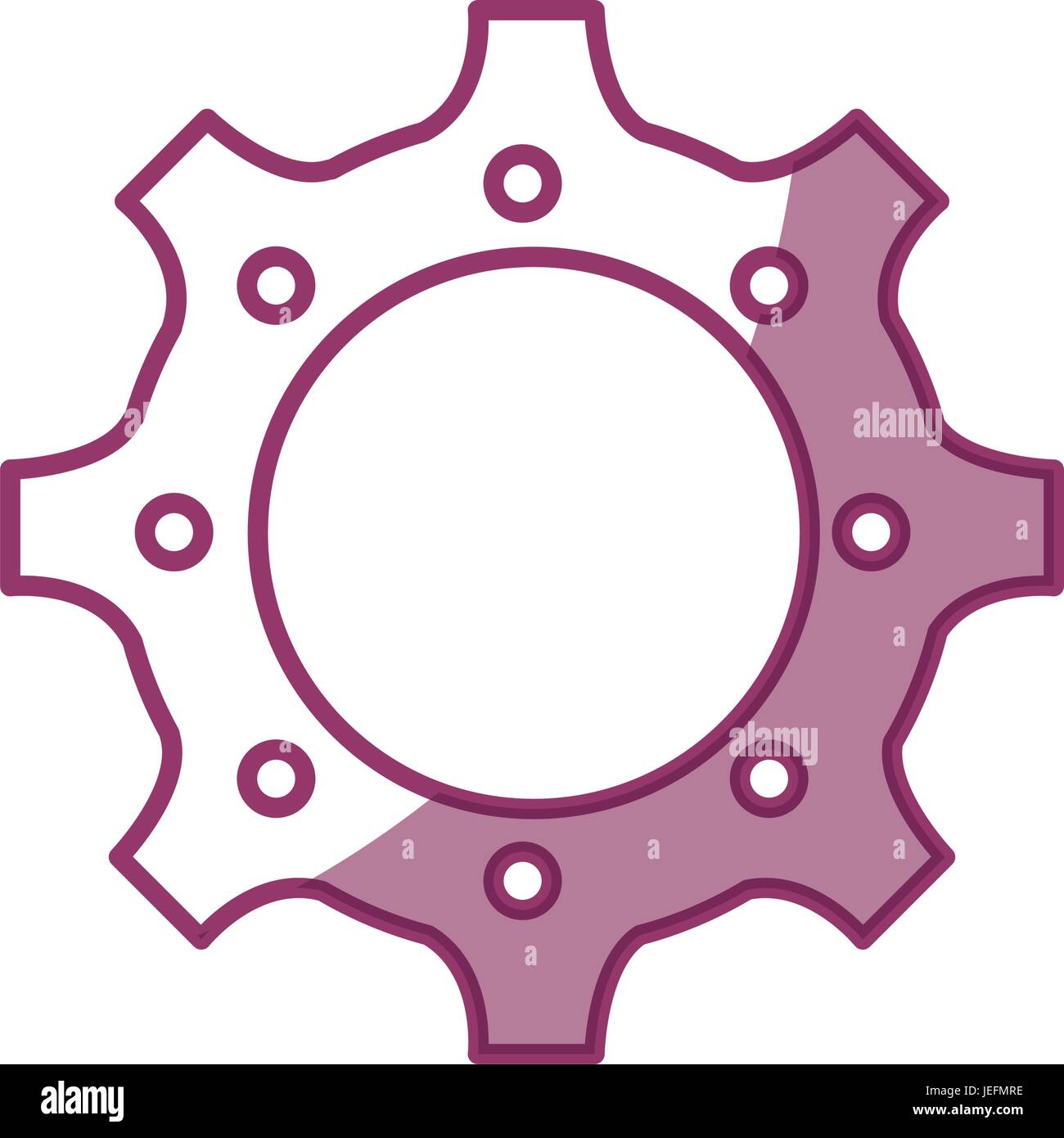 gear wheel icon over white background vector illustration Stock Vector ...