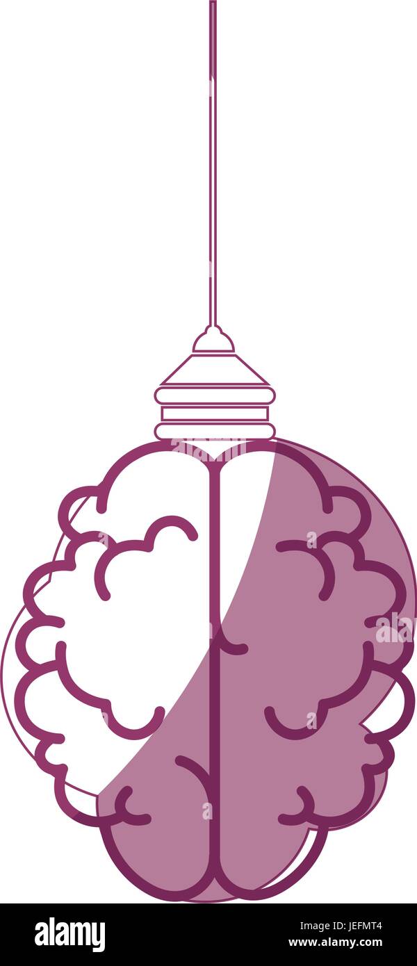 Brain hanging icon over white background vector illustration Stock ...