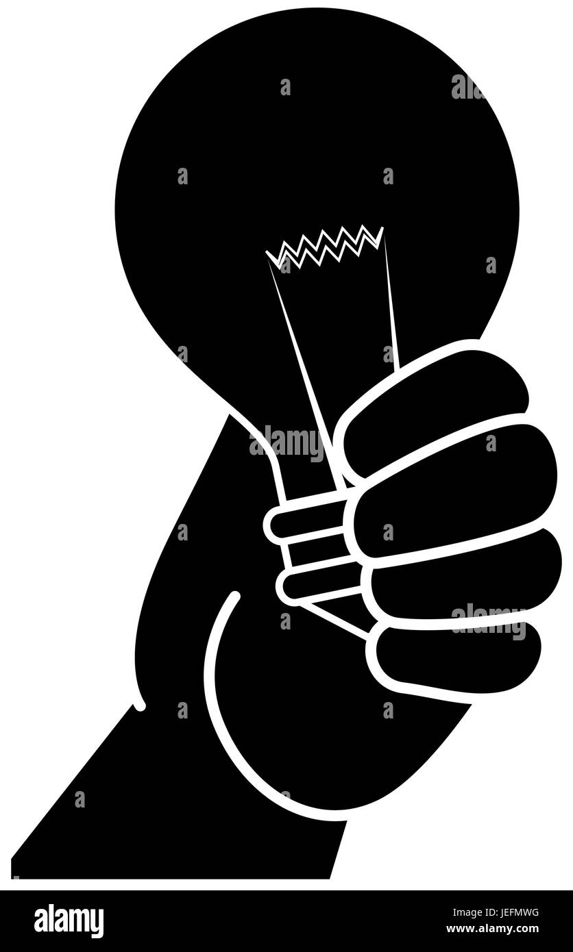 hand holding a light bulb icon over white background vector ...