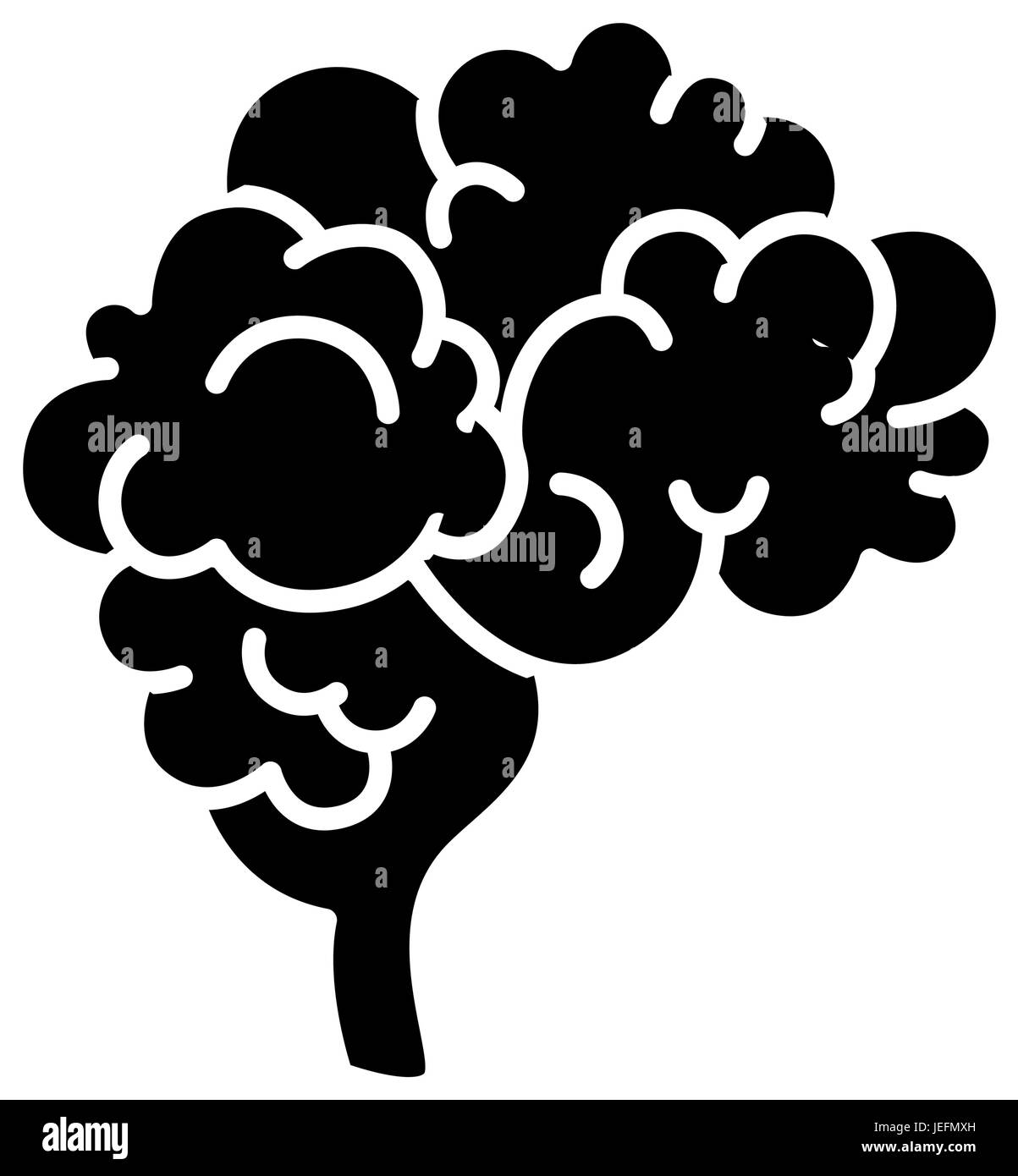 human Brain icon over white background vector illustration Stock Vector ...