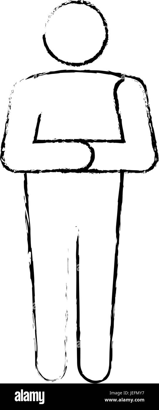 man standing icon over white background vector illustration Stock ...