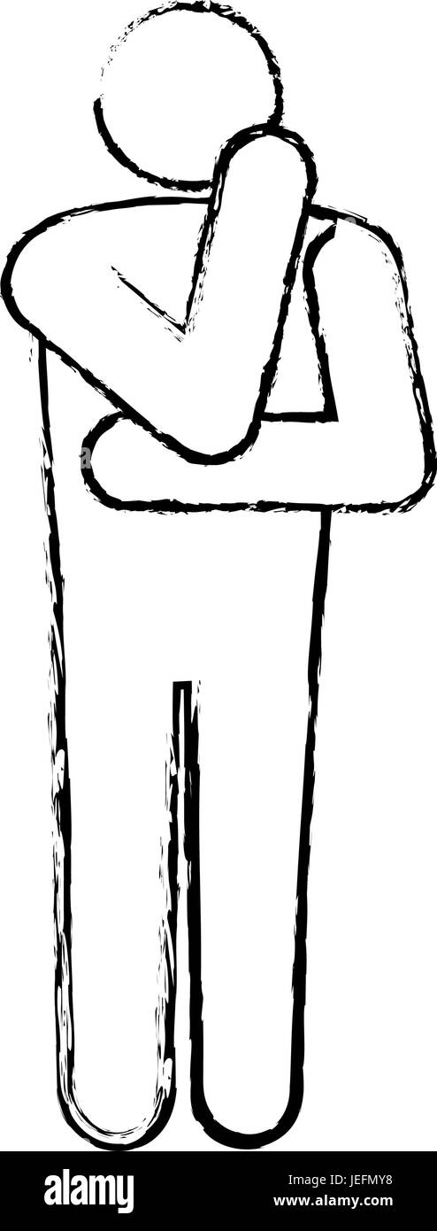 man standing icon over white background vector illustration Stock ...