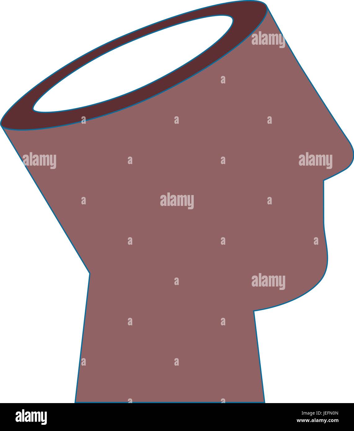 human head icon over white background vector illustration Stock Vector ...