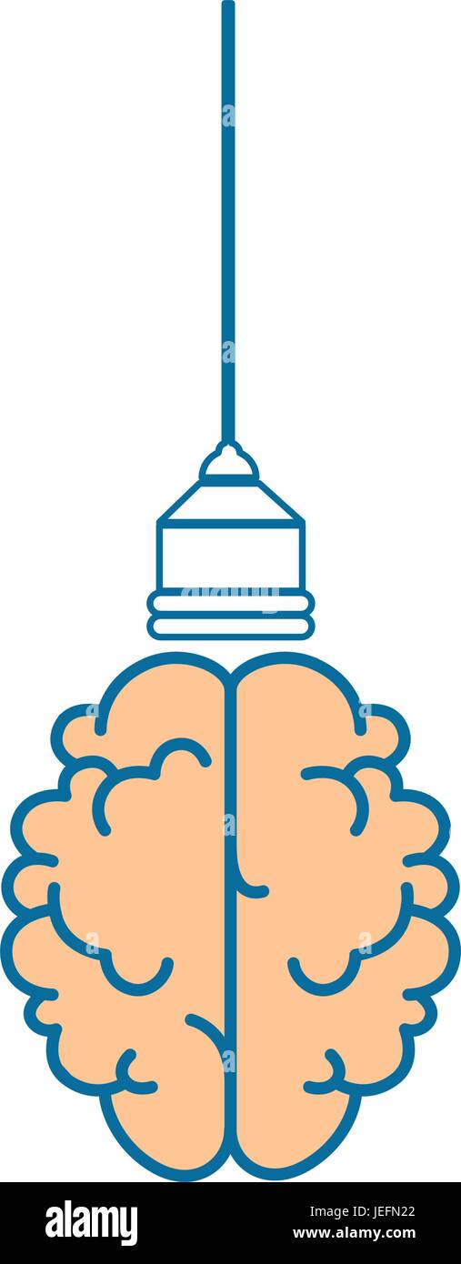 brain hanging icon over white background vector illustration Stock ...