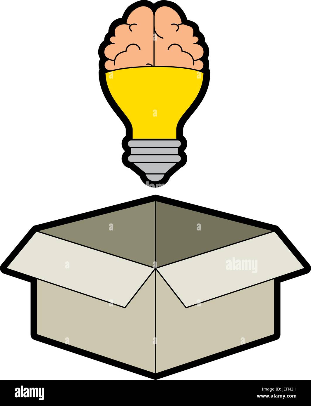 box with bulb icon Stock Vector Image & Art - Alamy