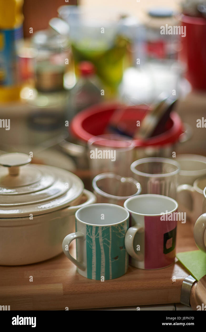 draining board dish washing Stock Photo - Alamy