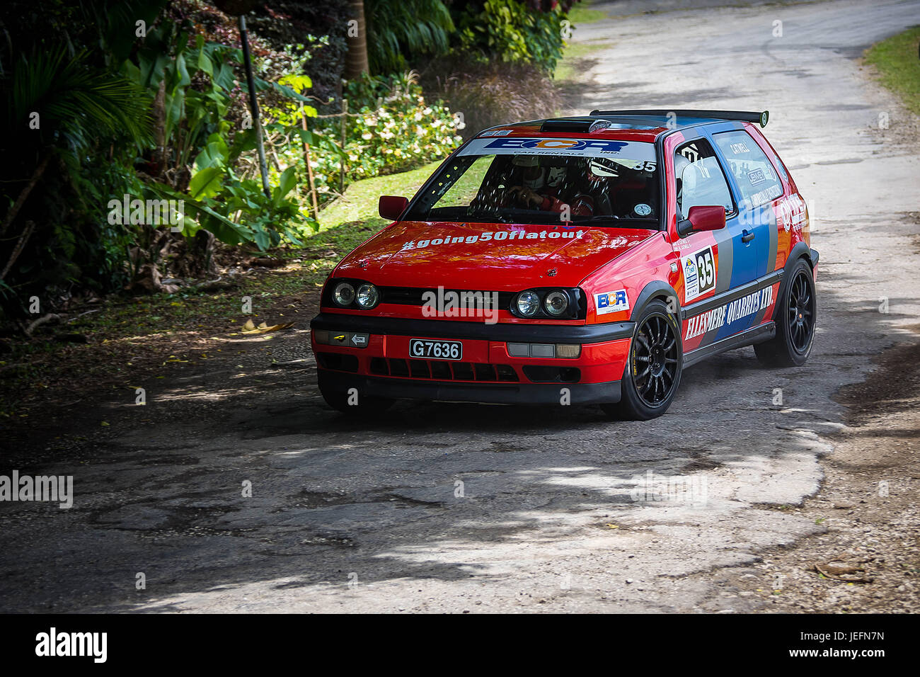 Sol Rally Barbados Day 1 Stock Photo - Alamy