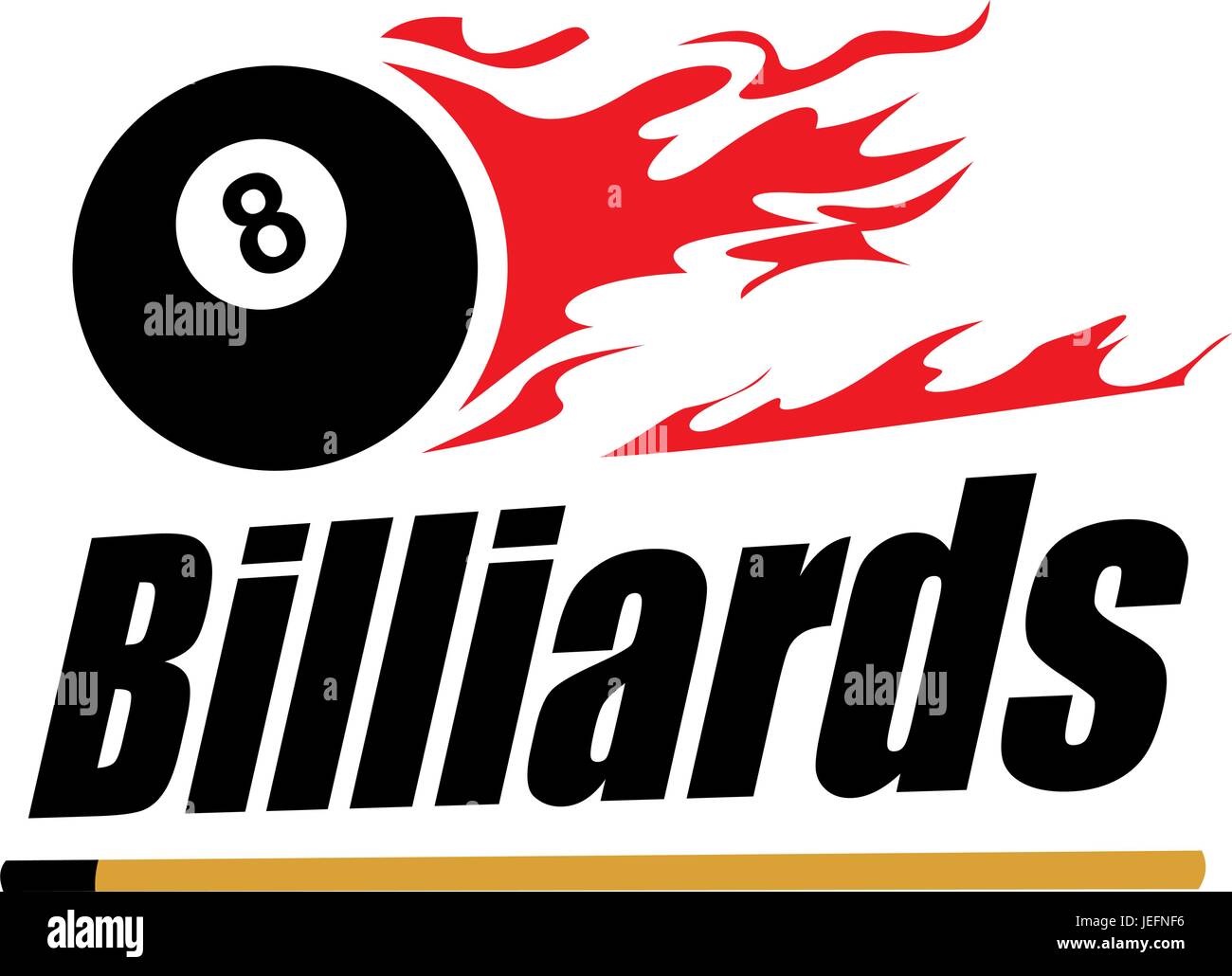 Pool ball hit cue Stock Vector Images - Alamy