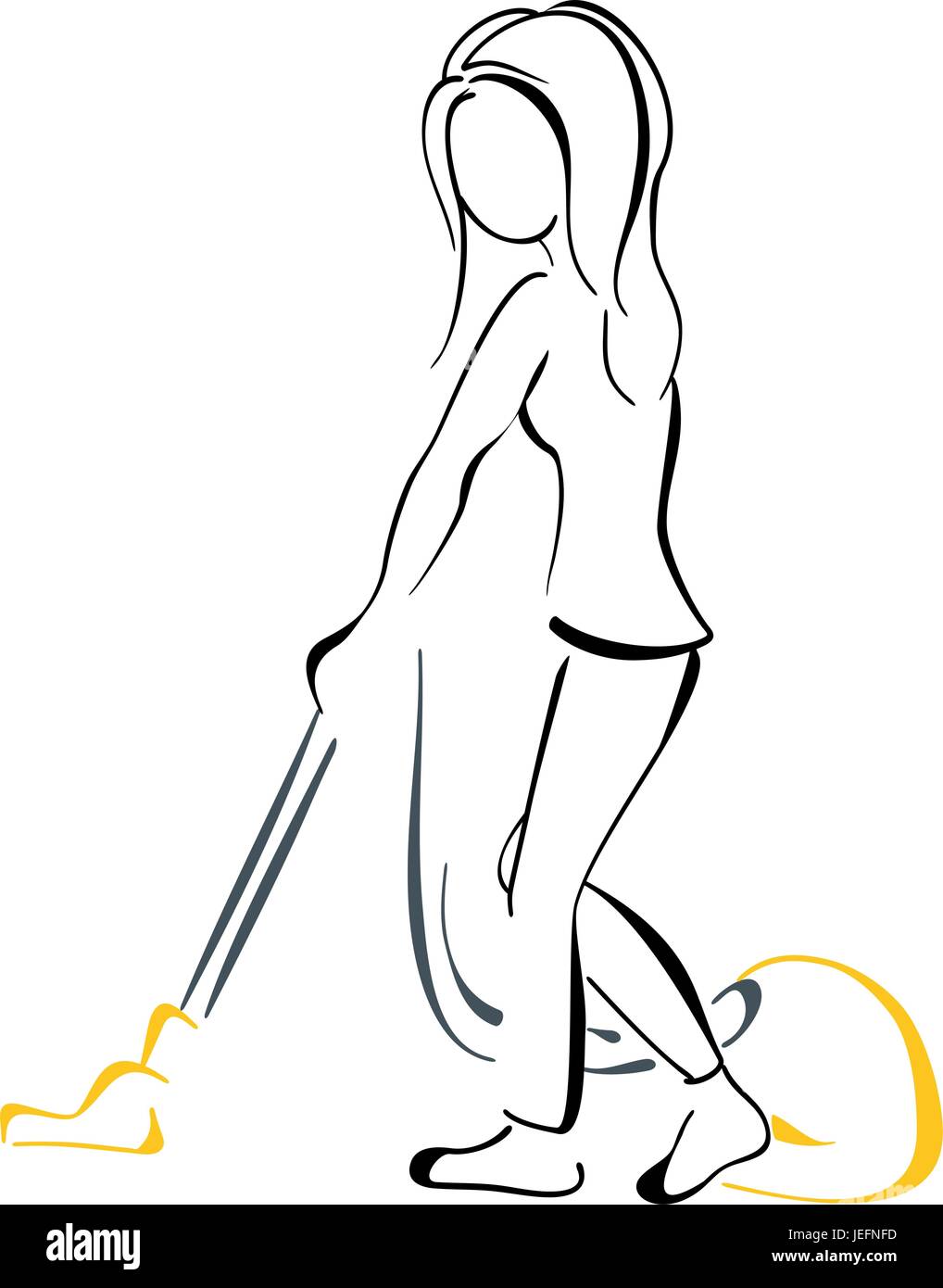 Symbol house silhouette woman Stock Vector Images - Alamy