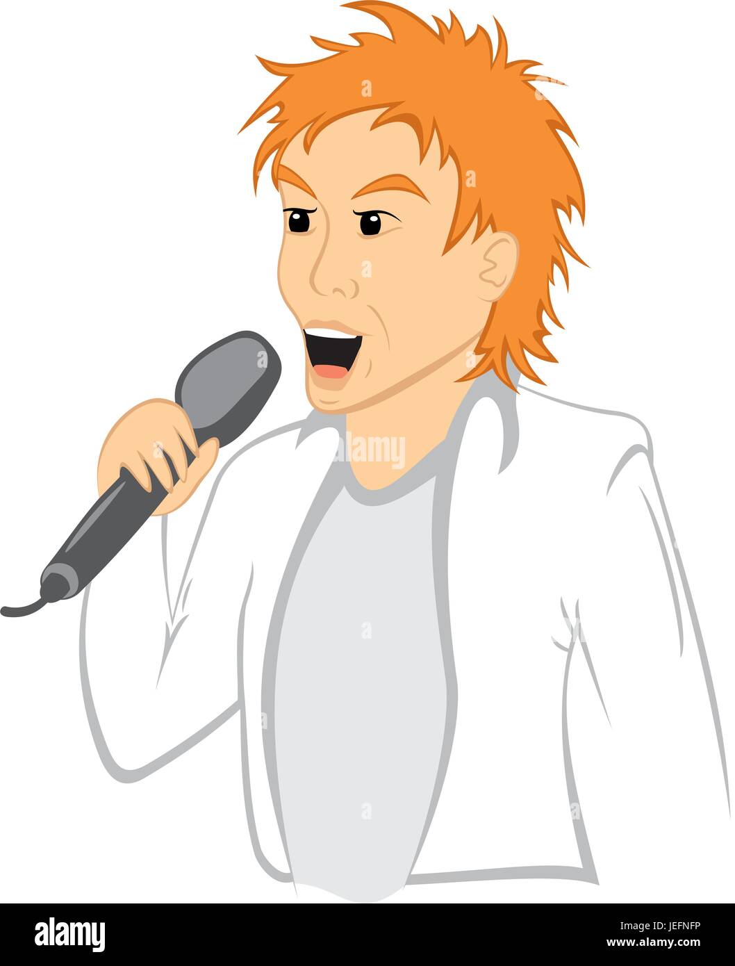 Man with mic Stock Vector Image & Art - Alamy