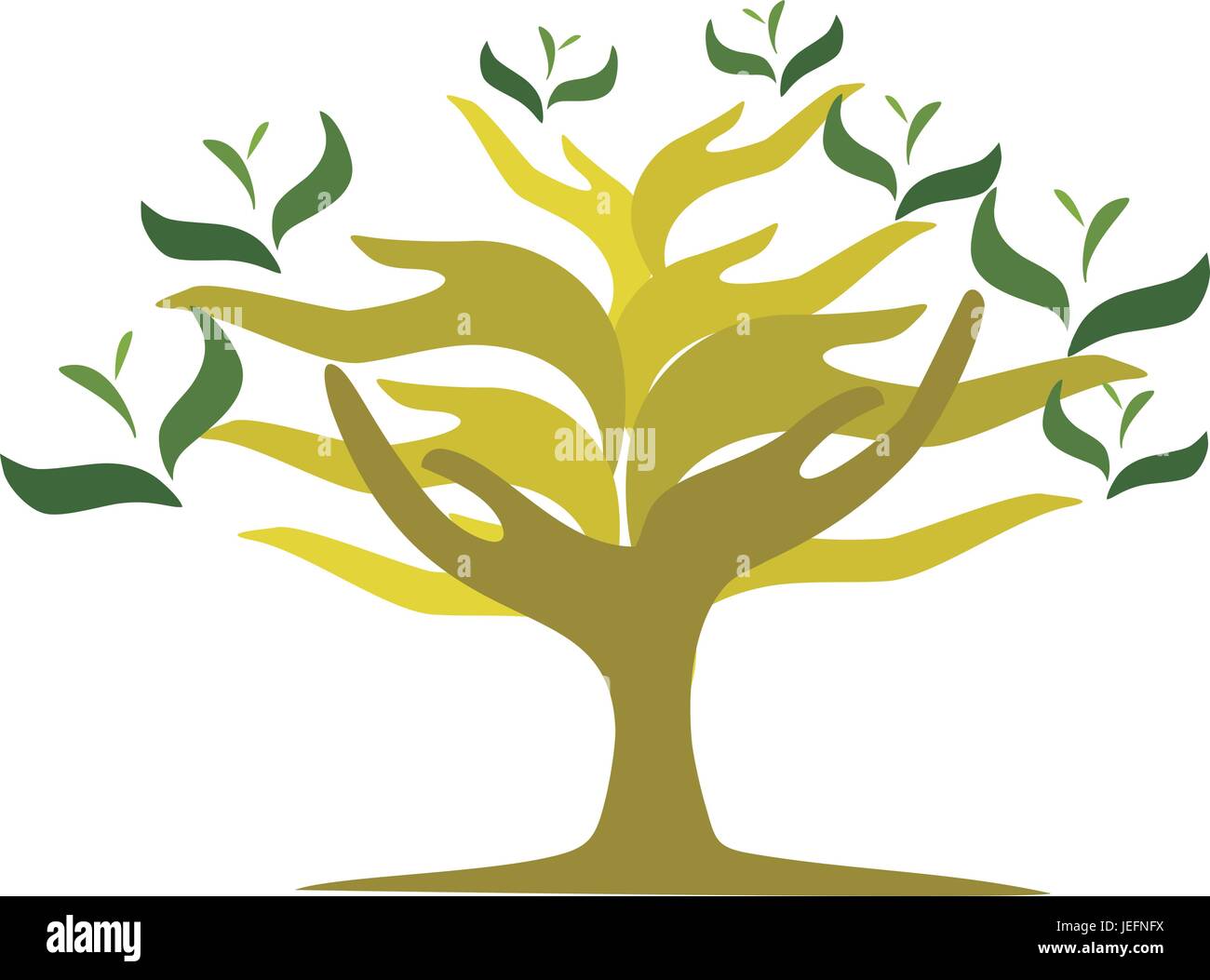 Hands plant ecology vector Stock Vector Images - Alamy