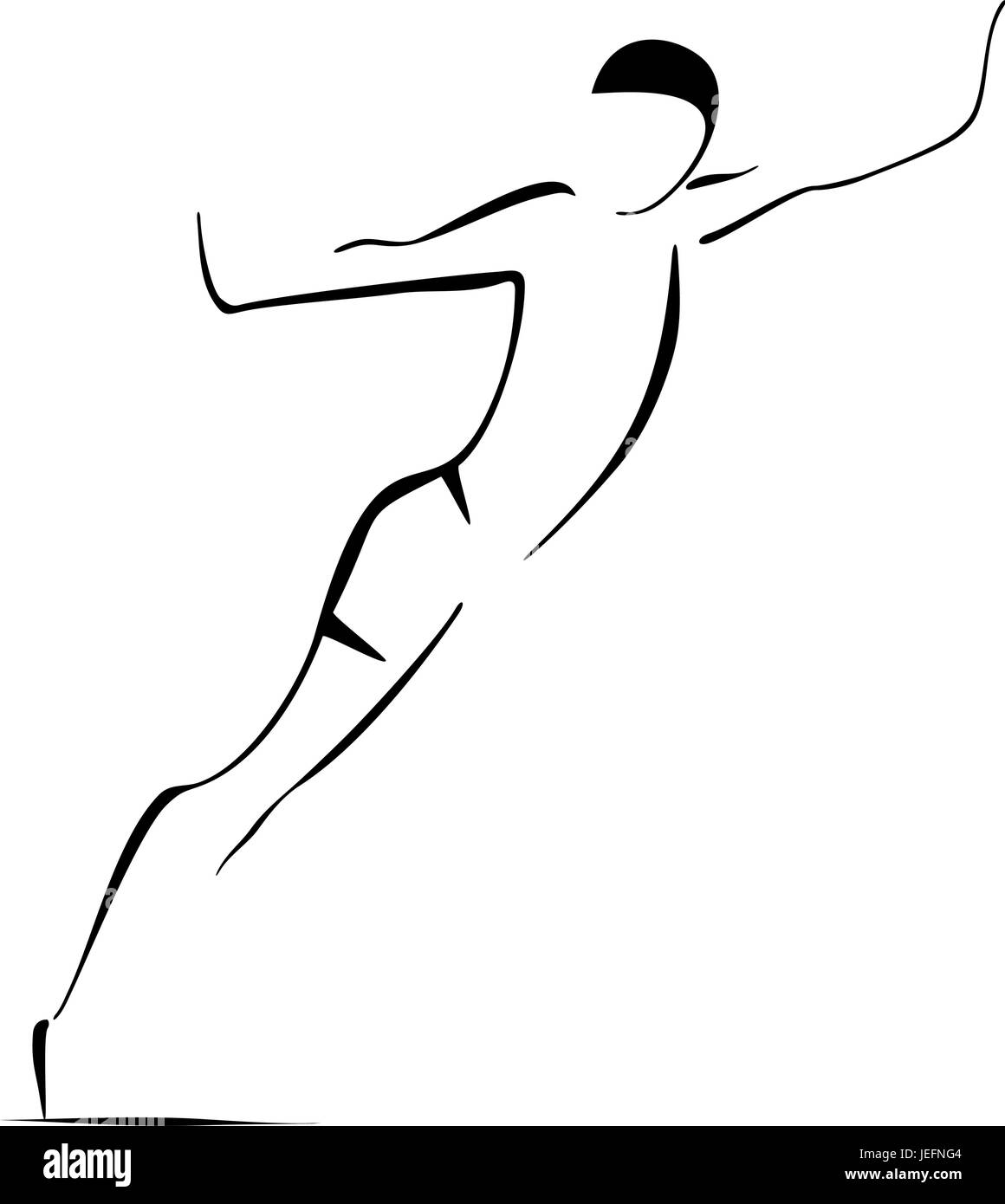 Man jumping water Stock Vector Images - Alamy