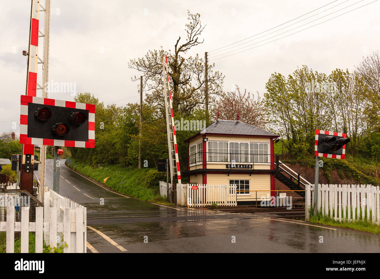 Culgaith Signal Box and Level Crossing. A railway crossing and ...