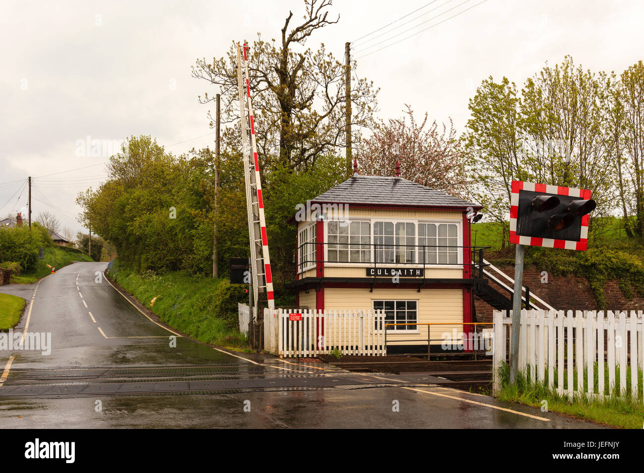Culgaith Signal Box and Level Crossing. A railway crossing and ...