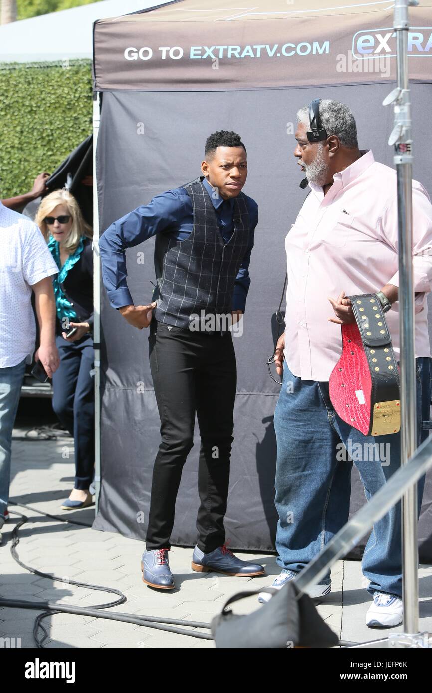 Chris Blue seen at Universal Studios where he was interviewed by Mario ...