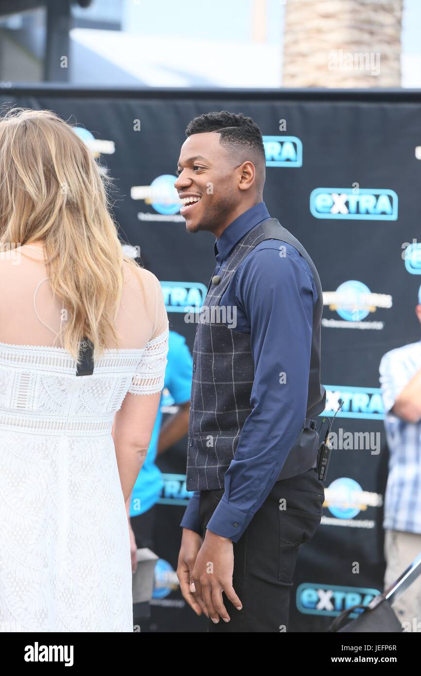 Chris Blue seen at Universal Studios where he was interviewed by Mario ...