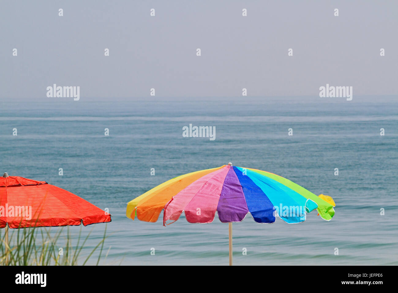 Beach umbrellas, Lavalette, New Jersey, USA Stock Photo - Alamy