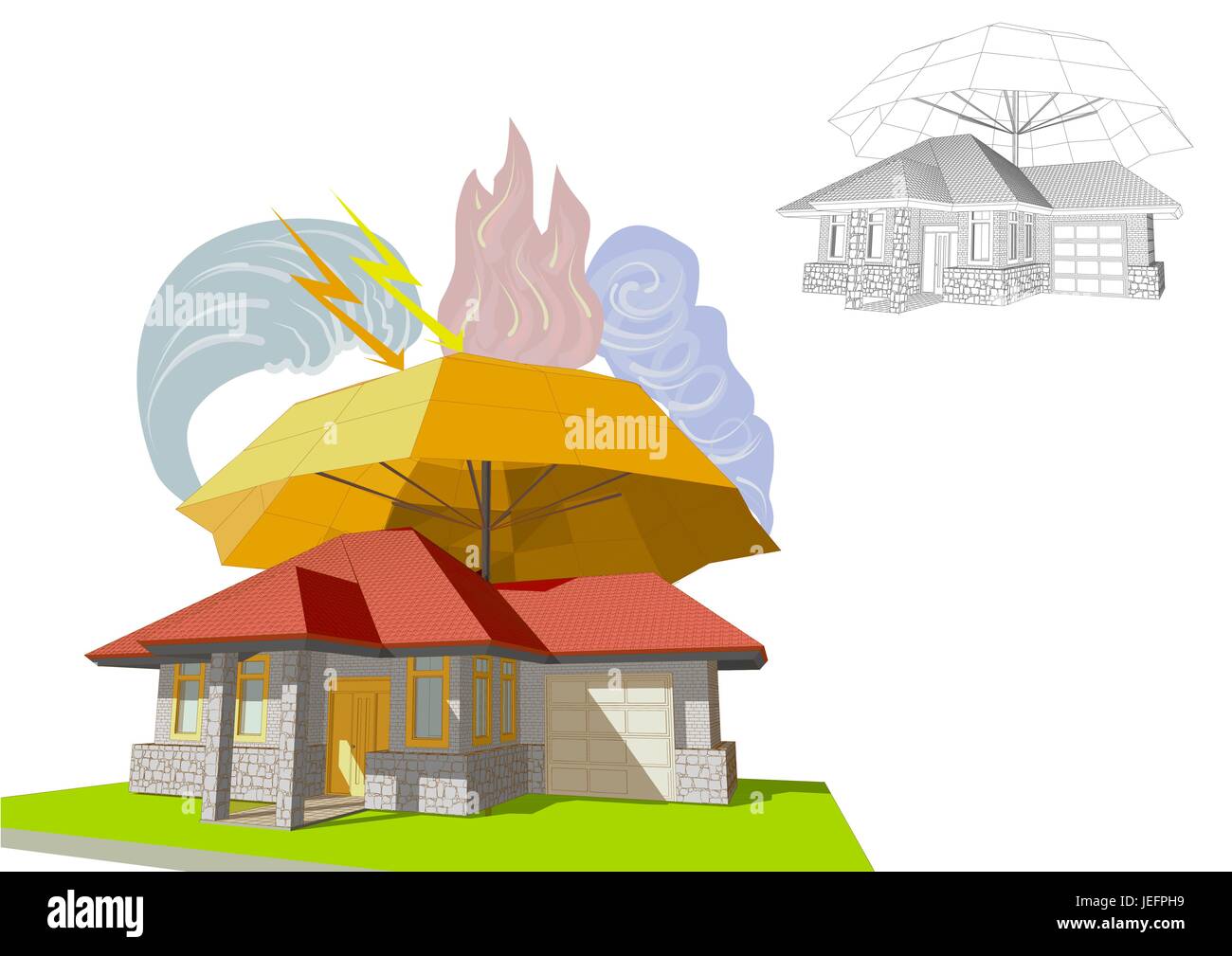 home insurancevector illustratopn on white background Stock Vector ...