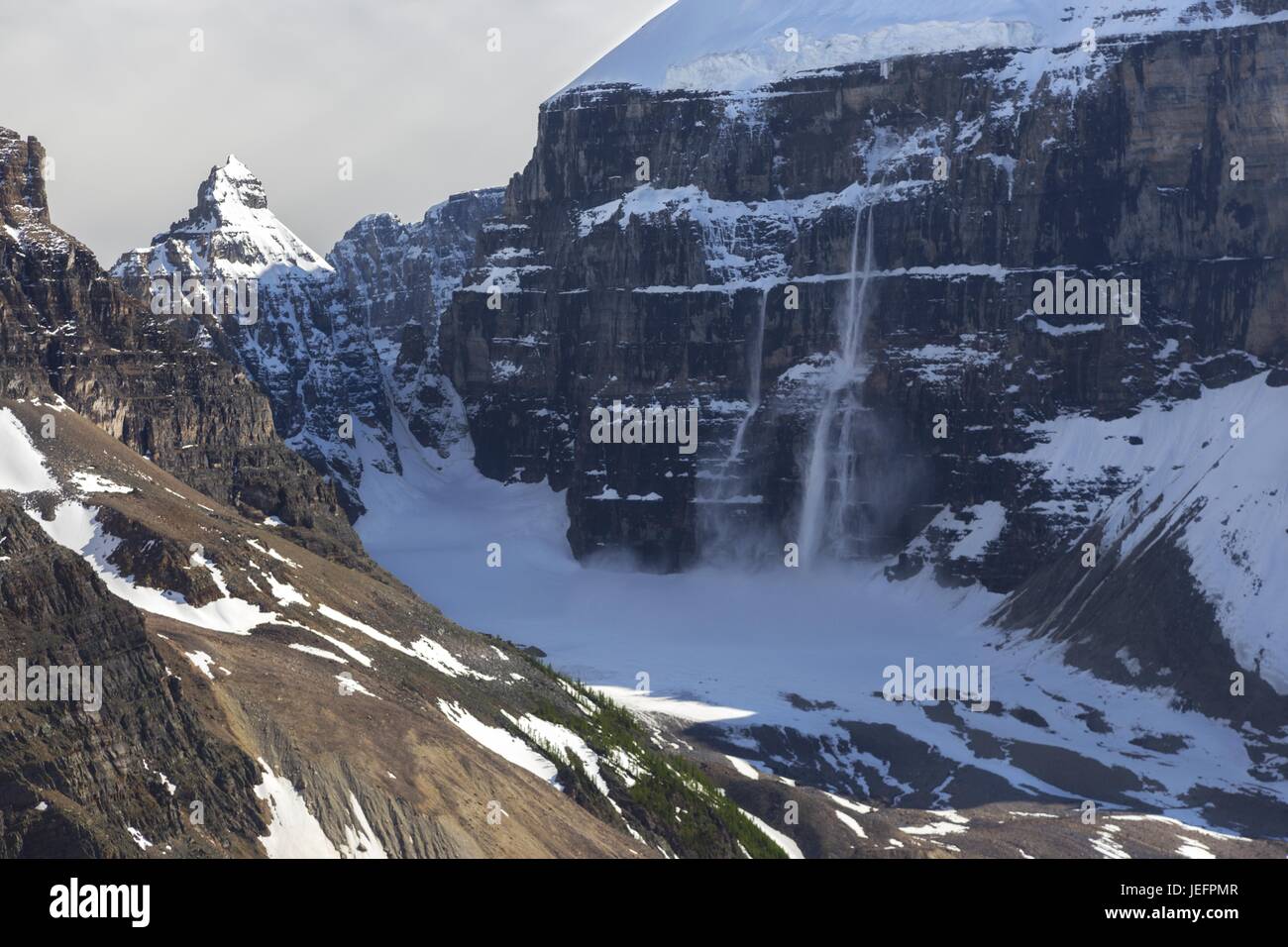 Springtime Mountain Avalanche Path Slope Scenic Aerial View Plain of ...