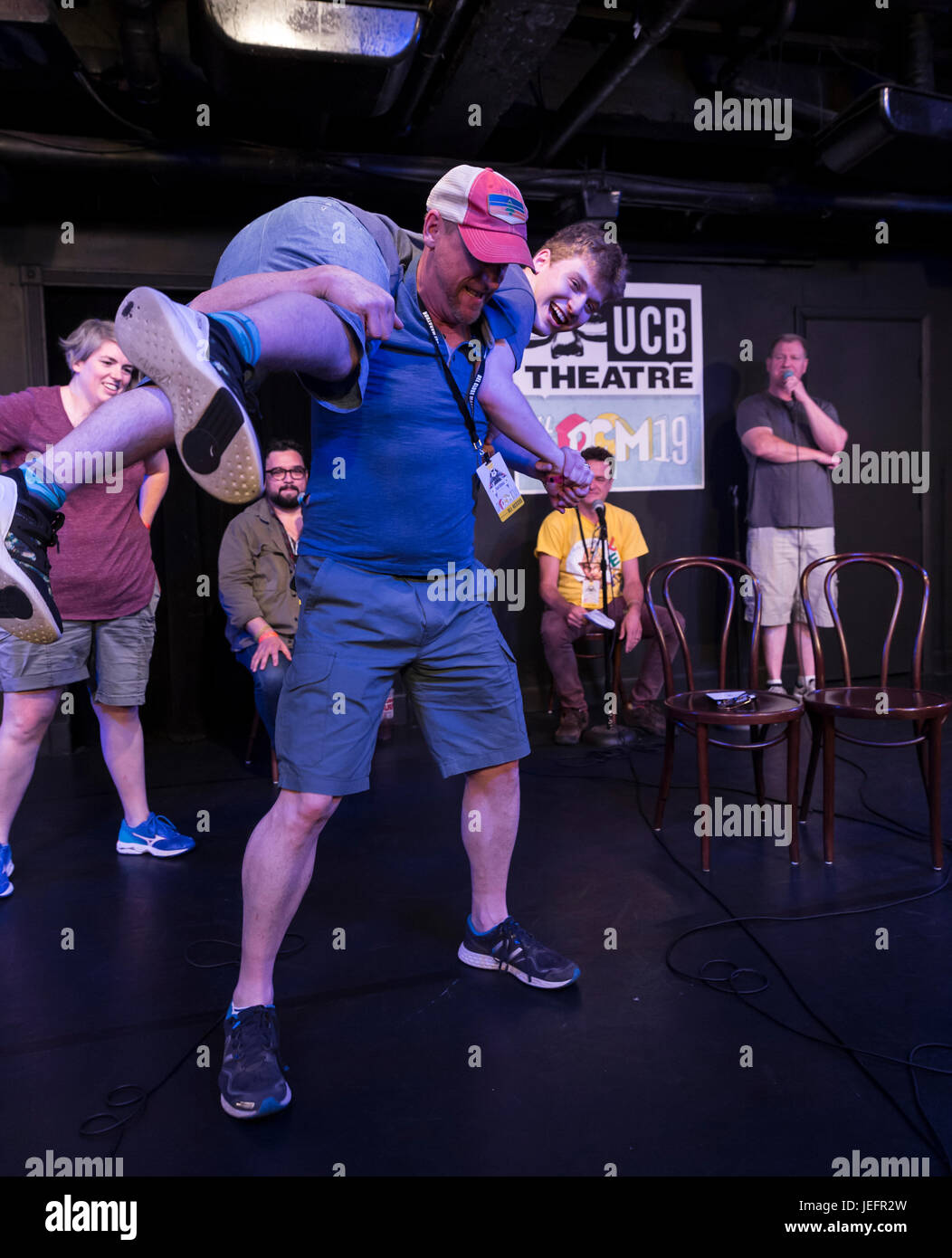 New York, NY USA - June 23, 2017: Matt Walsh and Fred Hechinger perform ...