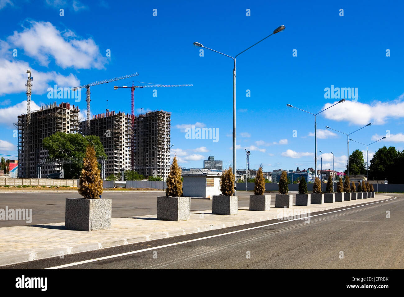 Construction of a new residential complex at Avtozavodskaya. The ...